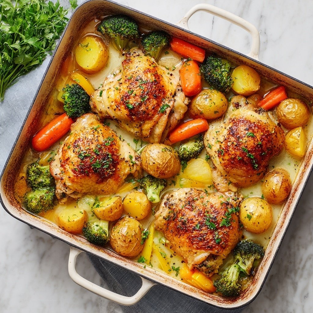Creamy Chicken Sheet Pan Dinner Recipe - MealsByKate